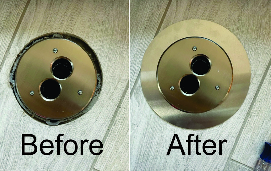 Floor Box Goof Rings for Covering Bad Floor Cuts