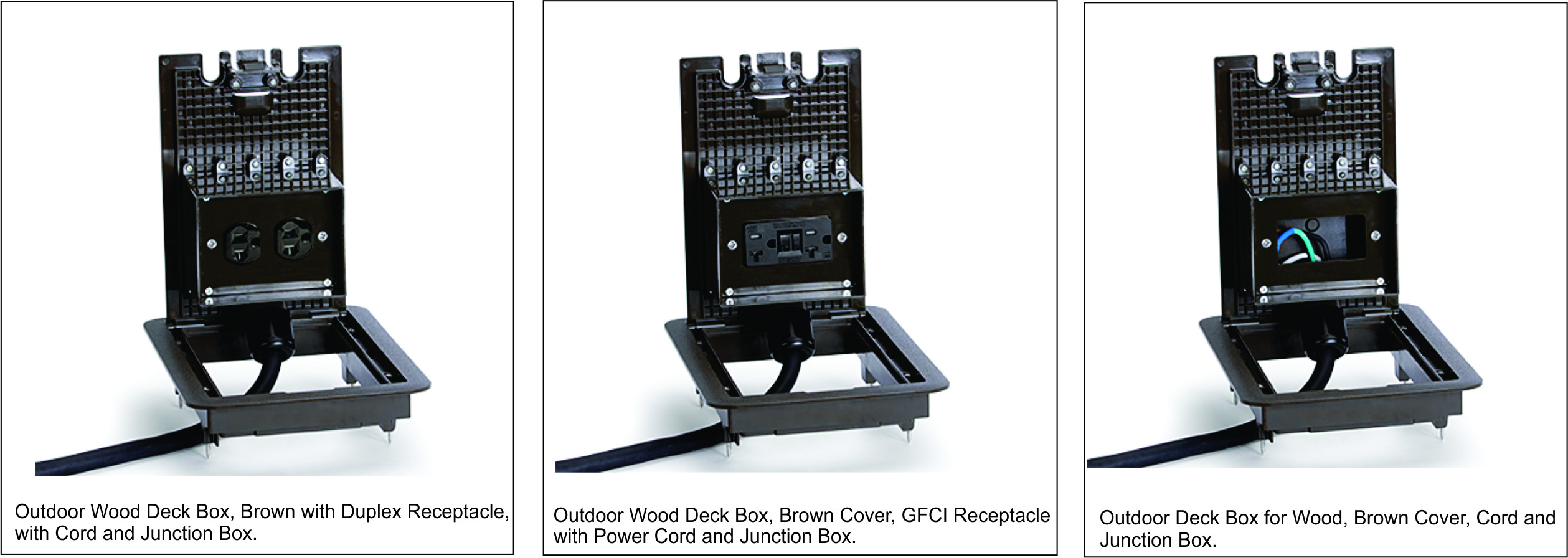Outdoor Waterproof Floor Boxes / Wood Decks and Porches.