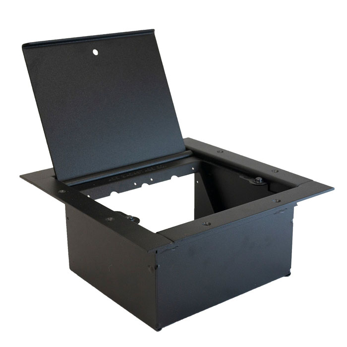 Full Pocket AV Floor Box/1 duplex/6 low voltage