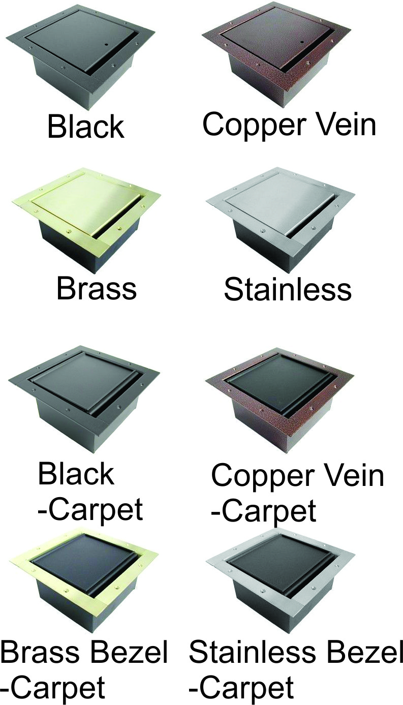 Full Pocket AV Floor Box/1 duplex/6 low voltage